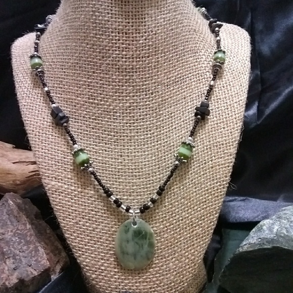 Jewelry | Jade And Obsidian Necklace | Poshmark